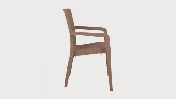 HomeMarkt Πολυθρόνα Κήπου Rattan Λευκή HM5590.04 | BestPrice.gr