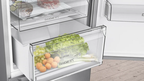Pitsos PKNB36VIE3 Ψυγειοκαταψύκτης 326lt Full No Frost Υ186xΠ60xΒ66cm Inox