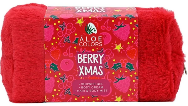 Aloe+ Colors Berry Xmas Shower Gel 250ml + Body Milk 100ml + Mist 100ml ...