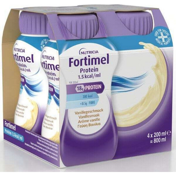 Nutricia Fortimel Protein 1.5 kcal Βανίλια 18gr Πρωτεΐνη 4x200ml ...