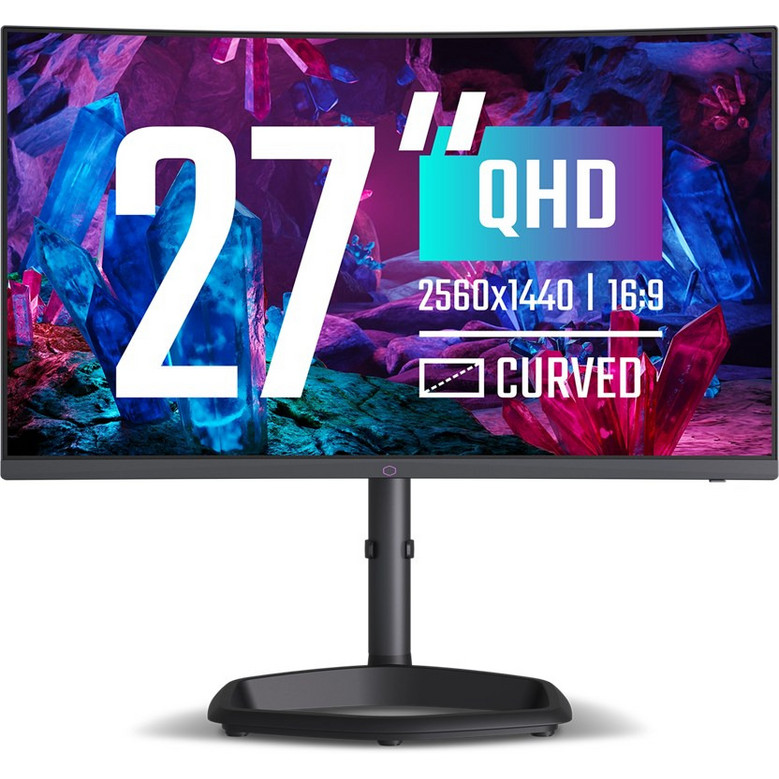 Cooler Master GM27QPA IPS HDR Curved Gaming Monitor 27" 2560x1440 QHD ...