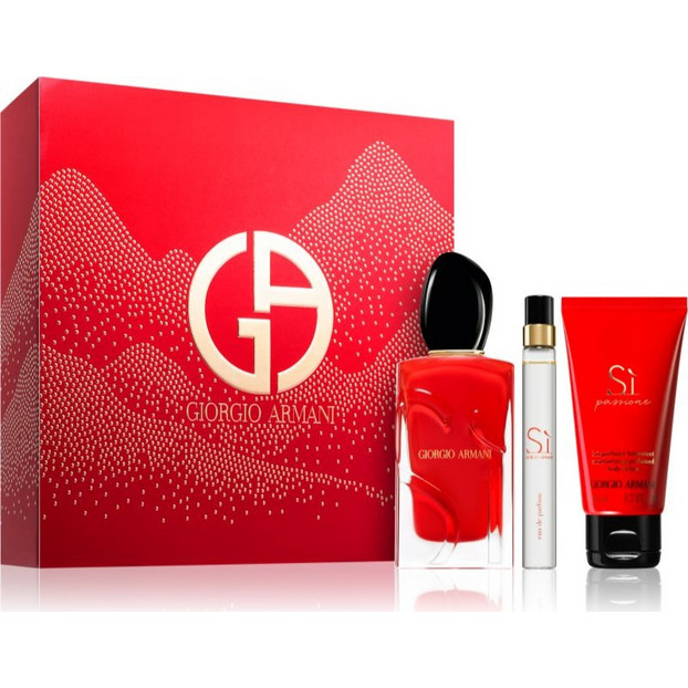 Giorgio Armani Si Passione Red Box Eau de Parfum 100ml + 10ml + Body ...