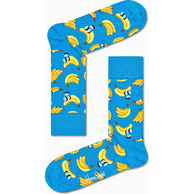 Happy Socks Banana Sushi Ανδρικές Κάλτσες Ψηλές με Σχέδια Γαλάζιες ...
