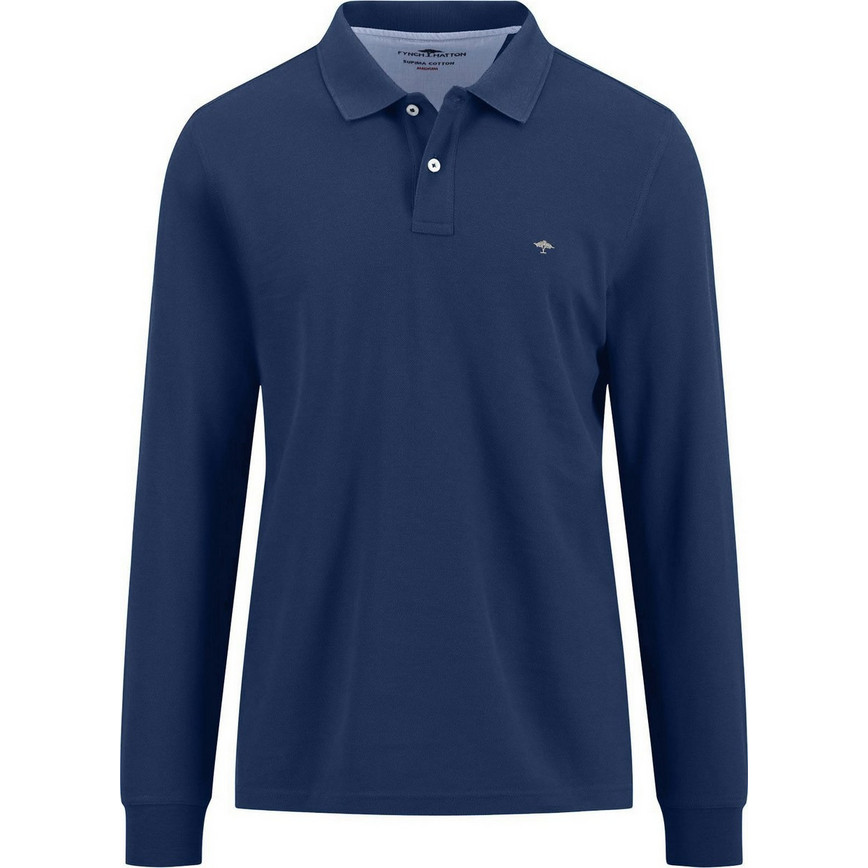 Fynch Hatton Ανδρική Μπλούζα Polo Μακρυμάνικη Navy Μπλε 1514-1701-672 ...
