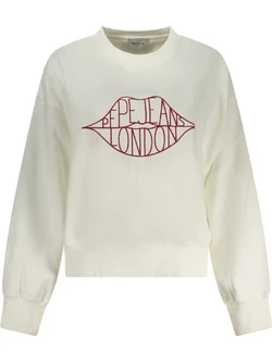 Pepe Jeans Haria Γυναικείο Φούτερ με Κουκούλα Άσπρο PL581399-808 ...