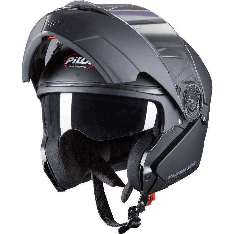 Pilot Turn SV Matt Black Κράνος Μηχανής Flip-Up 1450gr | BestPrice.gr