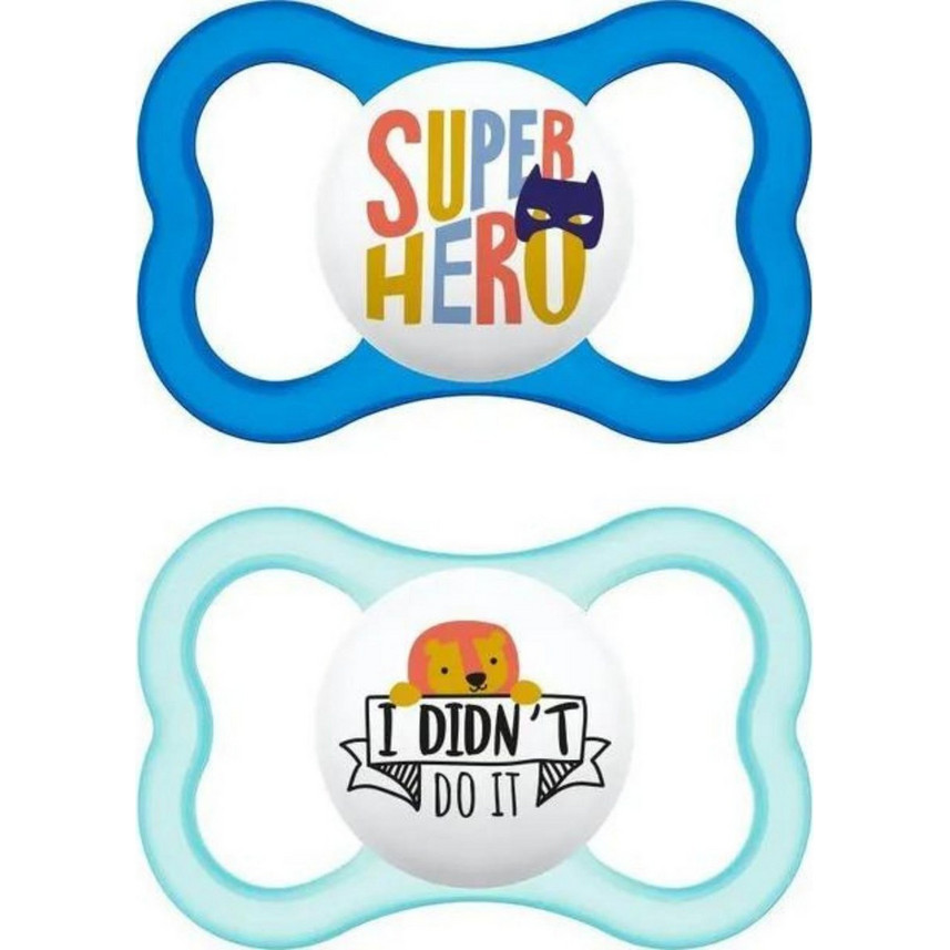 Mam Air Ανατομικές Ορθοδοντικές Πιπίλες Καουτσούκ 6-16m Super Hero 2τμχ ...