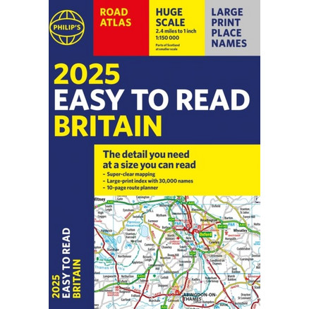 2025 Philip's Easy to Read Road Atlas of Britain | BestPrice.gr