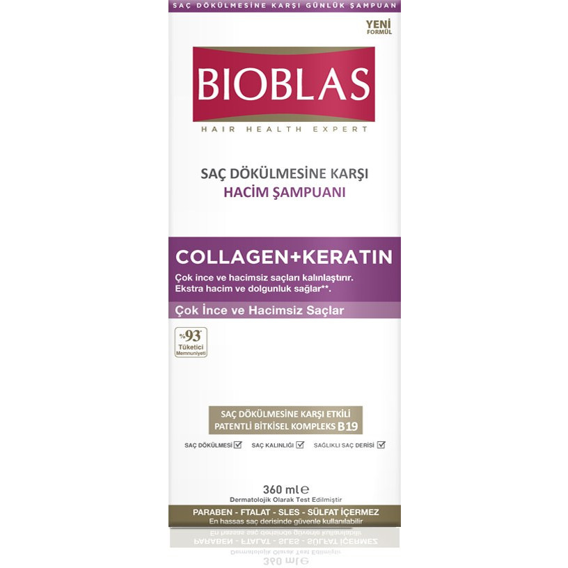 Bioblas Collagen & Keratin Σαμπουάν κατά της Τριχόπτωσης 375ml ...