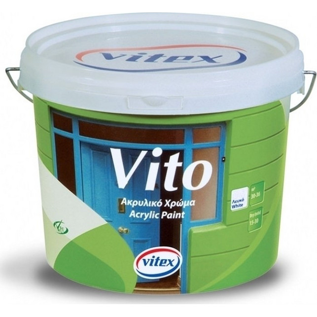 Vitex Vito Colorfull Ακρυλικό Χρώμα Εξωτερικού Χώρου Βάση M 2.9lt ...