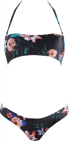 Gsecret Bikini Set Strapless με Ενίσχυση Brazil Floral Μαύρο XL7005 ...