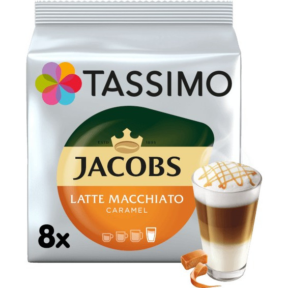 Tassimo Κάψουλες Jacobs Latte Caramel Συμβατές με Μηχανή Tassimo 8τμχ ...