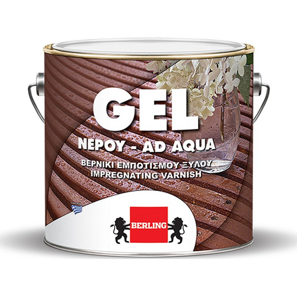 Berling Gel Βερνίκι Εμποτισμού Ξύλου Νερού Satin Διάφανο 2.5lt ...