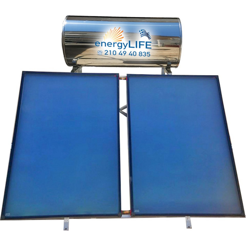 EnergyLIFE Ηλιακός Θερμοσίφωνας 200lt 4m² Double Glass Inox | BestPrice.gr