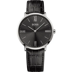 Hugo Boss Distinction Ανδρικό Ρολόι με Μαύρο Δερμάτινο Λουράκι 1513794 ...