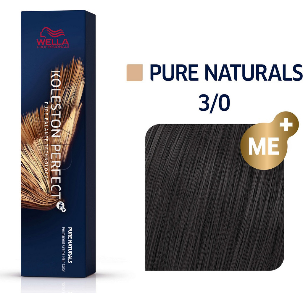 Wella Koleston Perfect Me+ Pure Naturals 3/0 Καστανό Σκούρο Φυσικό ...
