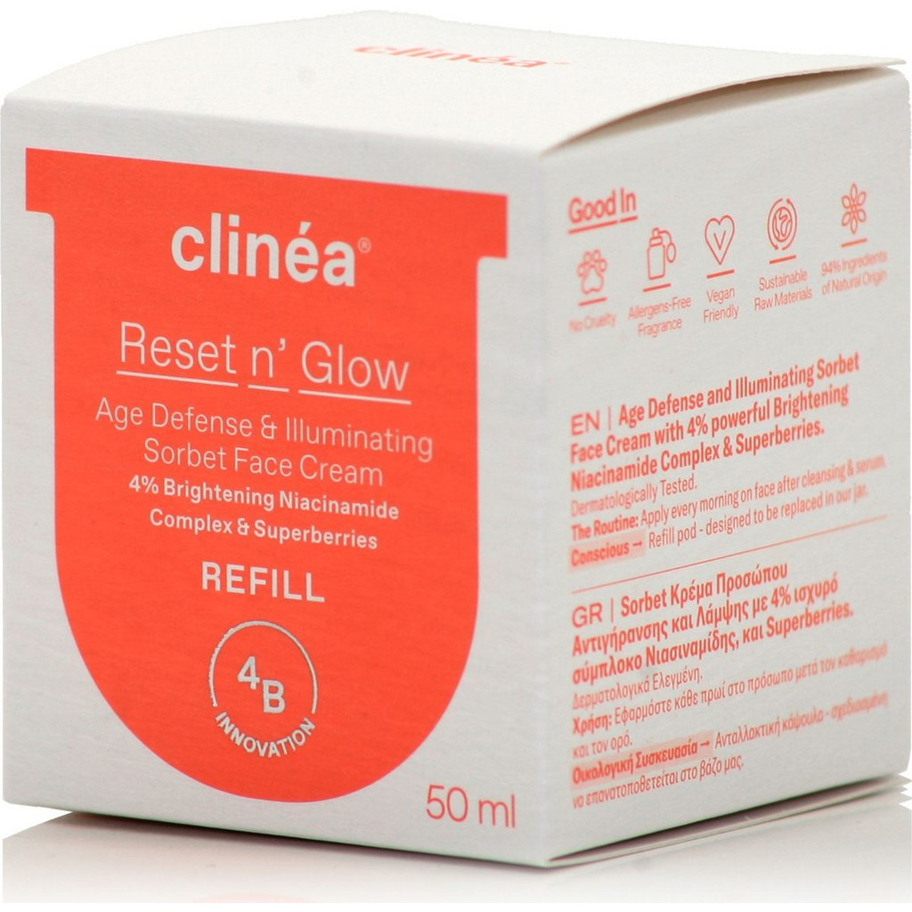 Clinea Reset n' Glow Sorbet Cream Refill 50ml | BestPrice.gr