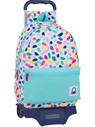 Safta Benetton With Grip Σχολική Τσάντα Πλάτης Δημοτικού Γκρι 641963822 ...