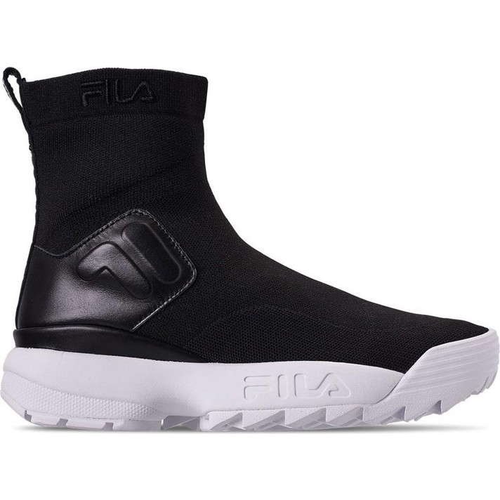 Fila Disruptor Stretch Γυναικεία Sneakers Chunky Μποτάκια Μαύρα ...