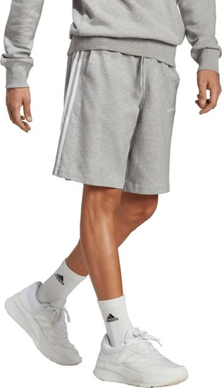 Adidas Essentials Single Jersey 3-Stripes Αθλητική Ανδρική Βερμούδα Γκρι IC9384 | BestPrice.gr