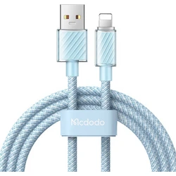 Mcdodo CA-3651 Braided USB-A to Lightning Cable 1.2m Light Blue ...