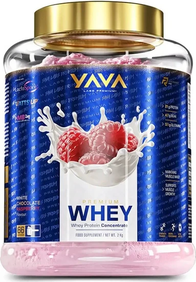 Yava Labs Premium Whey White Chocolate Raspberry Πρωτεΐνη Ορού Γάλακτος ...