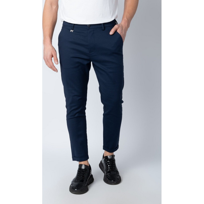 Frank Tailor Ανδρικό Παντελόνι Chino Slim Εφαρμογή Navy Μπλε FRT01 ...