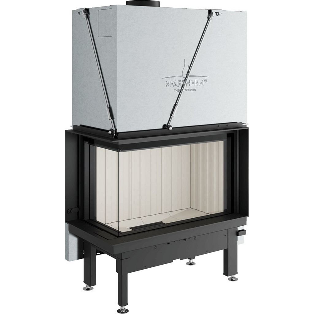 Spartherm Premium V-2L-80h Black Eboris Ενεργειακό Τζάκι Αερόθερμο Ξύλου Αριστερή Γωνία 10.5kW ...