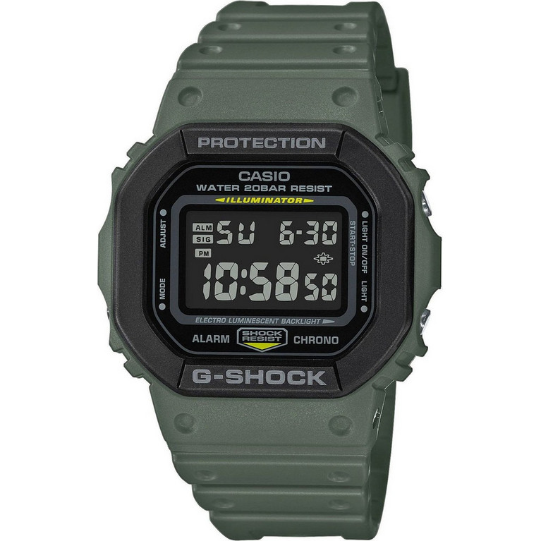 Casio G-Shock Ψηφιακό Ανδρικό Ρολόι Χρονογράφος με Μαύρο Καουτσούκ ...