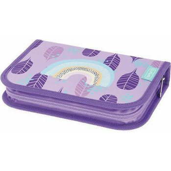 Herlitz Girls Mix II Rainbow Feathers Κασετίνα Γεμάτη Μωβ 50038374 ...