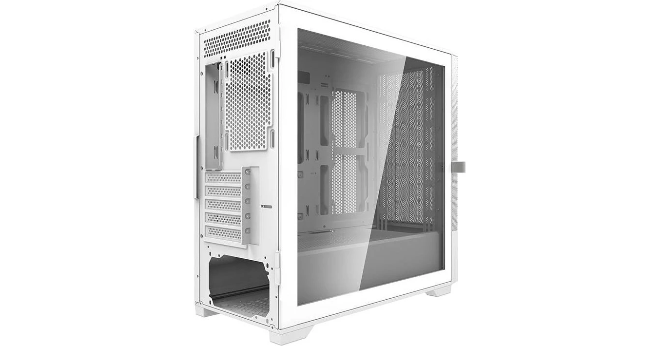 Darkflash DK415 White Gaming Midi Tower Κουτί Υπολογιστή RGB με Πλαϊνό ...