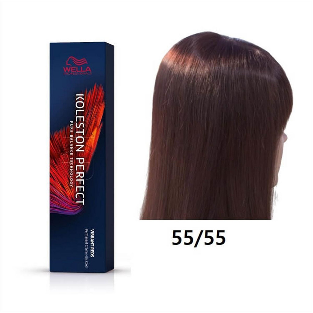 Wella Koleston Perfect Vibrant Reds 55/55 Έντονο Καστανό Ανοιχτό Μαονί ...