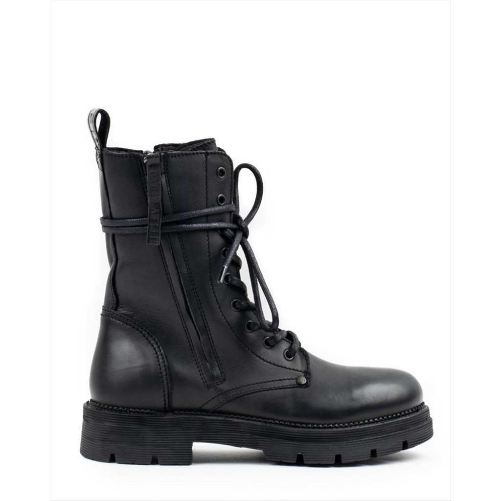 Replay Standing Γυναικεία Αρβυλάκια Δερμάτινα Μαύρα με Χοντρό Χαμηλό Τακούνι GWL51.002.C0015L ...