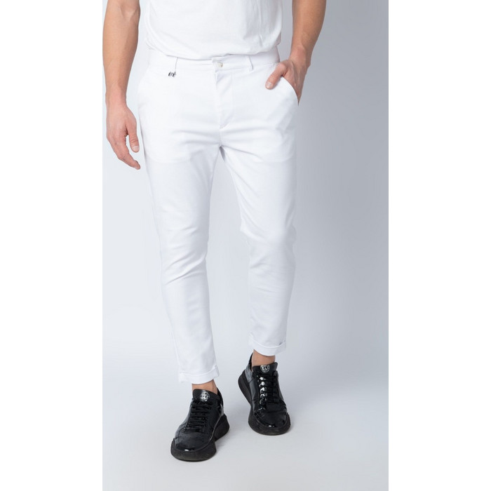 Frank Tailor Ανδρικό Παντελόνι Chino Slim Εφαρμογή Λευκό FRT02 ...