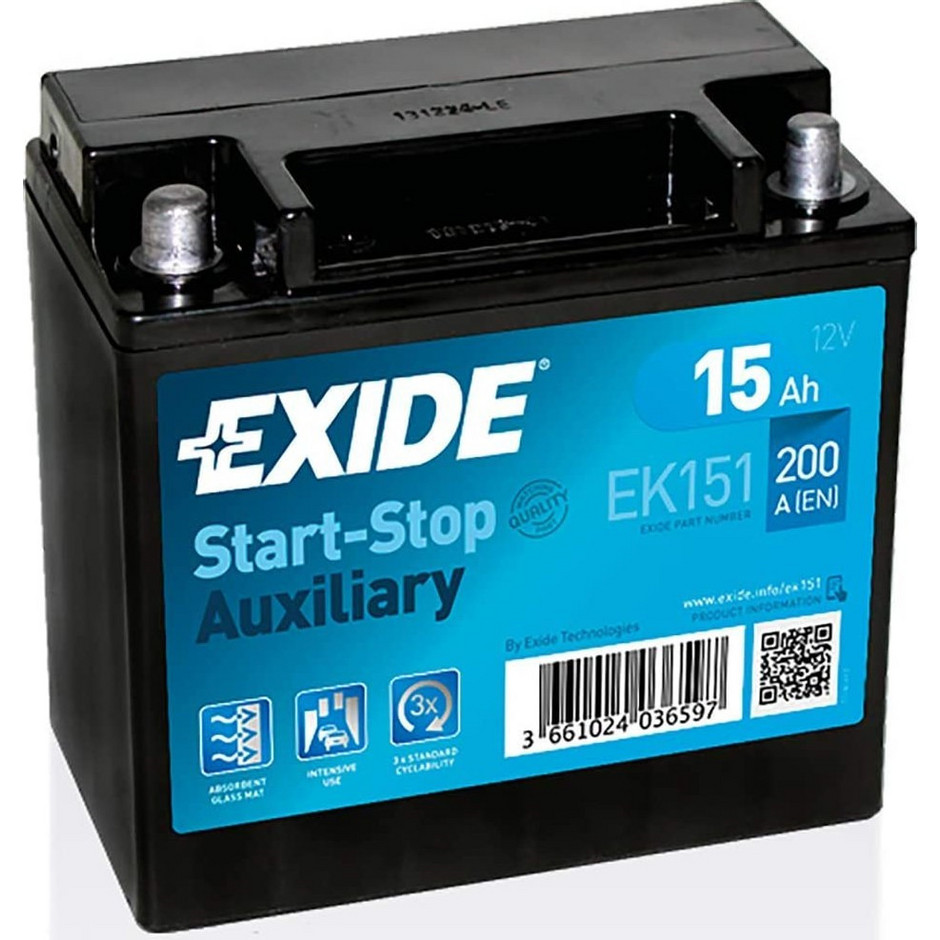Exide Μπαταρία Μοτοσυκλέτας EK151 200A 15Ah | BestPrice.gr