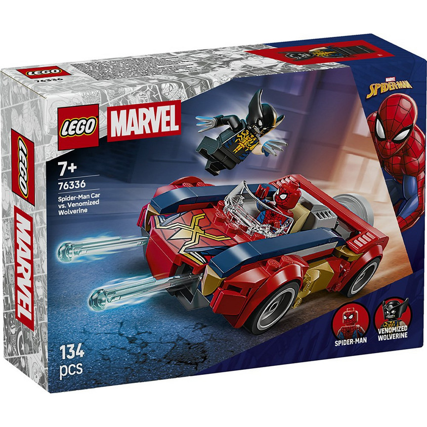 Lego Marvel Spider-Man Spider-Man Car vs. Venomized Wolverine για 7 ...