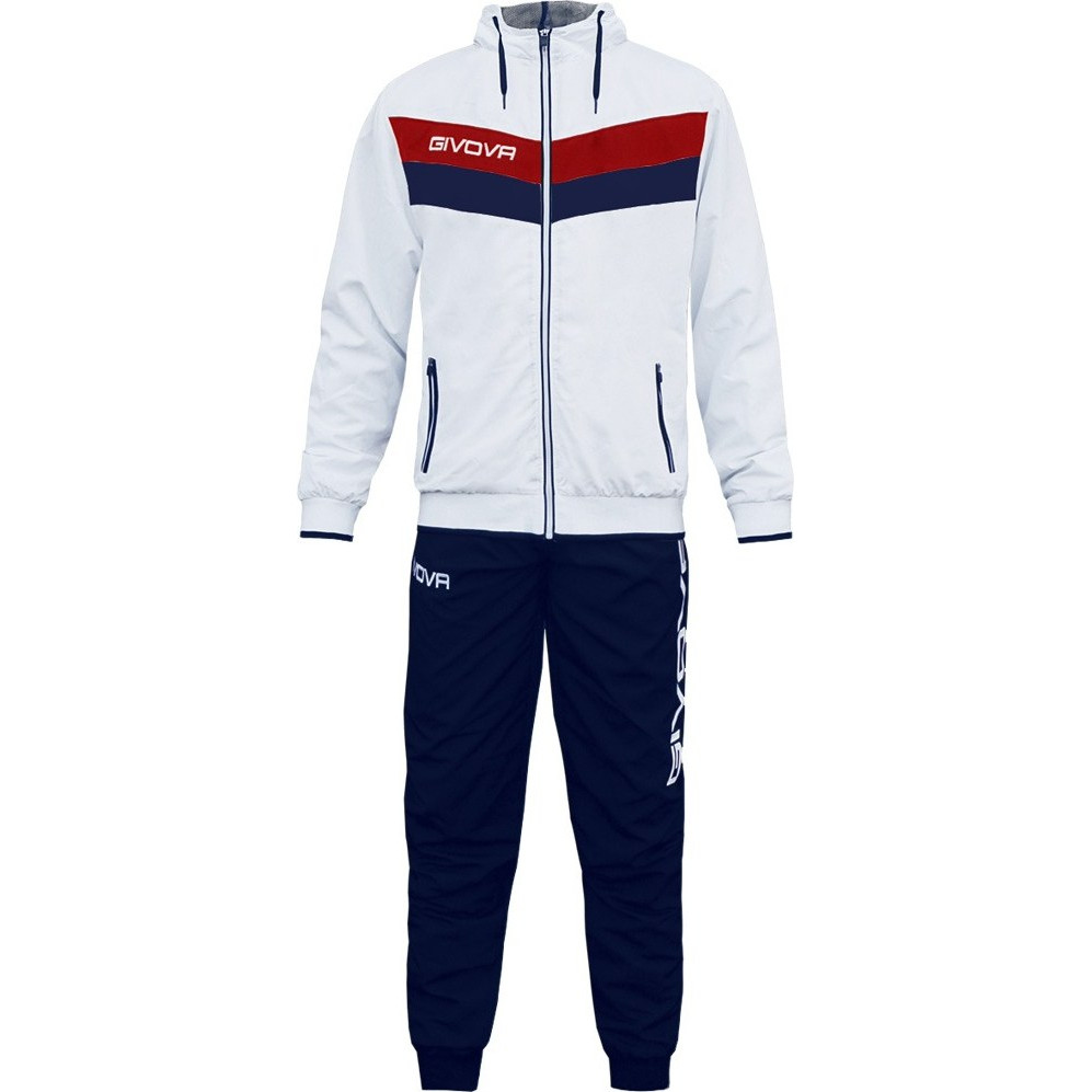 Givova Tuta Matador Ανδρικό Σετ Φόρμας με Λάστιχο Λευκό Navy Μπλε TR020 ...