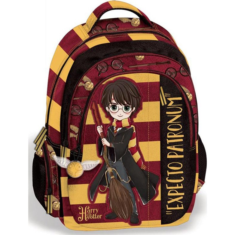 Graffiti Harry Potter Σχολική Τσάντα Πλάτης Δημοτικού Κόκκινη Πορτοκαλί ...