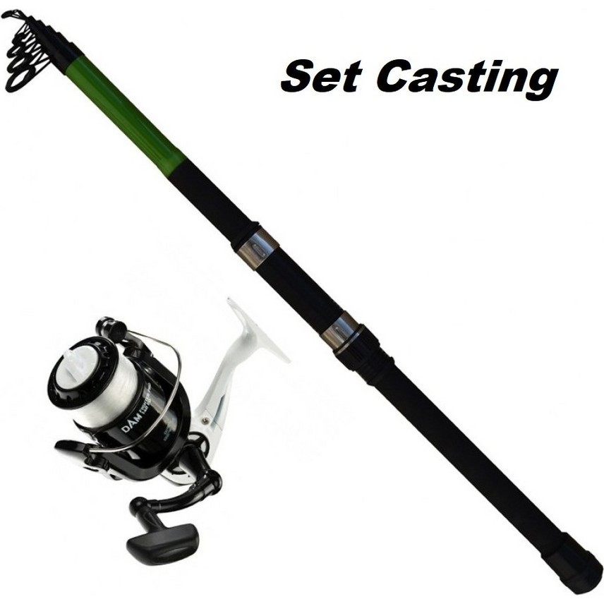 Fish Hunter + Dam 5000 Σετ Καλάμι Ψαρέματος για Casting Τηλεσκοπικό 3 ...