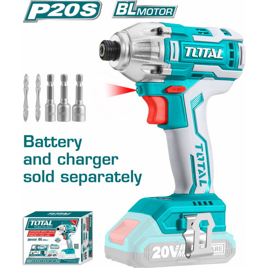 Total TIRLI20021 Παλμικό Κατσαβίδι Μπαταρίας Brushless 20V Solo ...