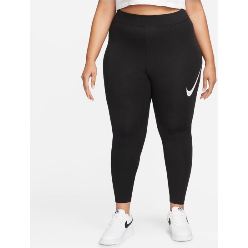 Nike Sportswear Swoosh Γυναικείο Κολάν Μακρύ Ψηλόμεσο Μαύρο DM6207-010 ...