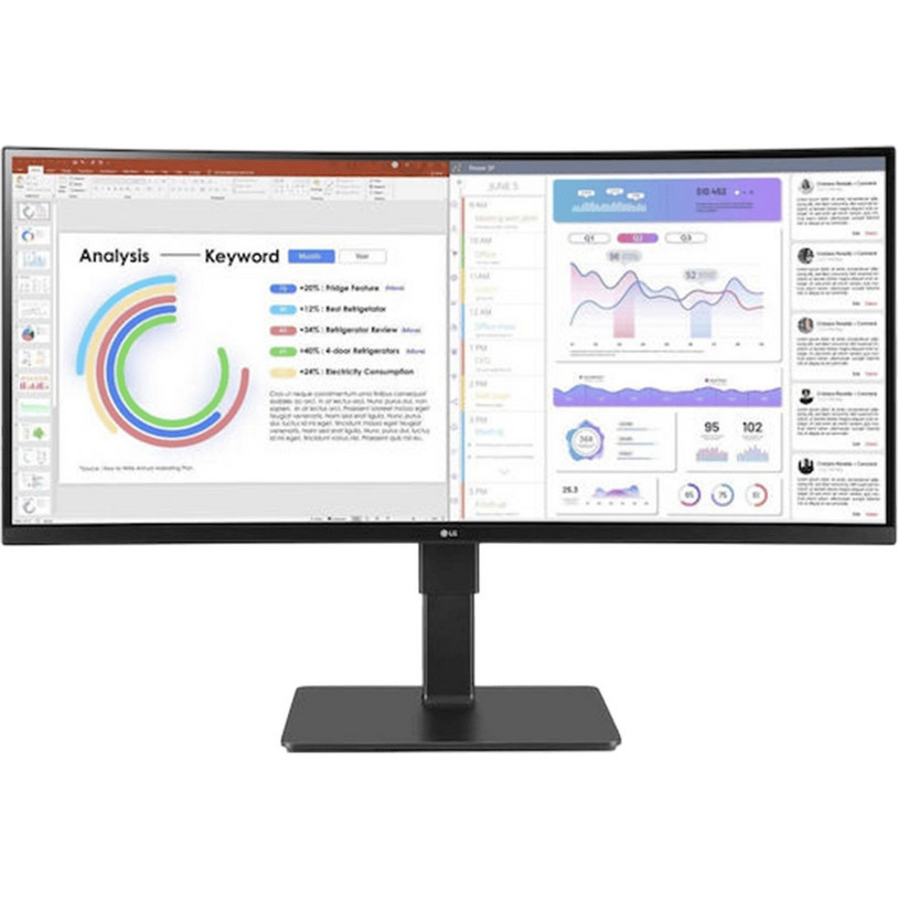 LG 34BQ77QB-B Ultrawide IPS HDR Curved Smart Monitor 34.14" 3440x1440 ...