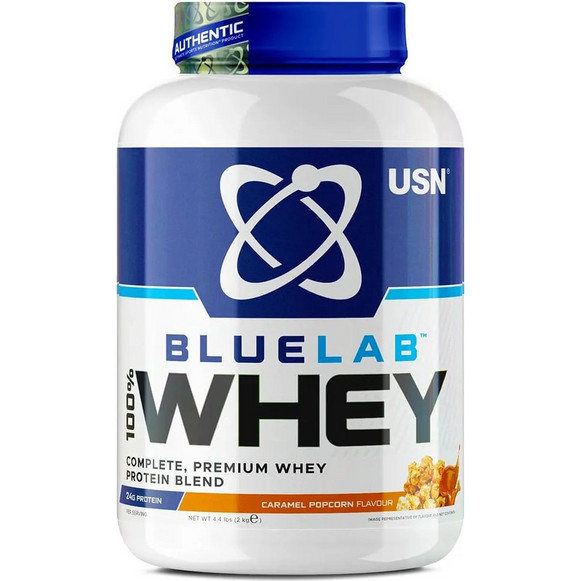 USN BlueLab 100% Whey Premium Caramel Popcorn Πρωτεΐνη Ορού Γάλακτος ...