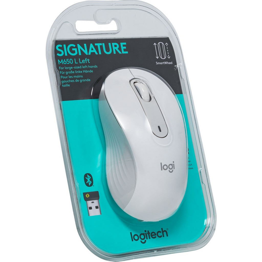 Logitech Signature M650 Large Left Ασύρματο Bluetooth Ποντίκι White ...