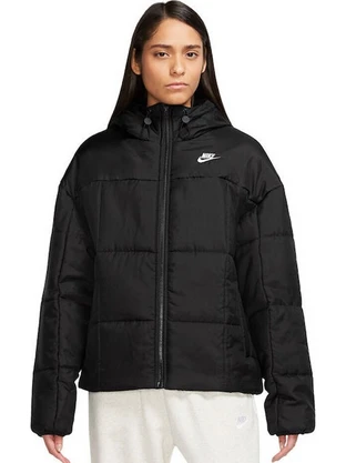 Nike Γυναικείο Μπουφάν Χειμωνιάτικο Bomber Μακρύ Μαύρο DV7876-010 ...