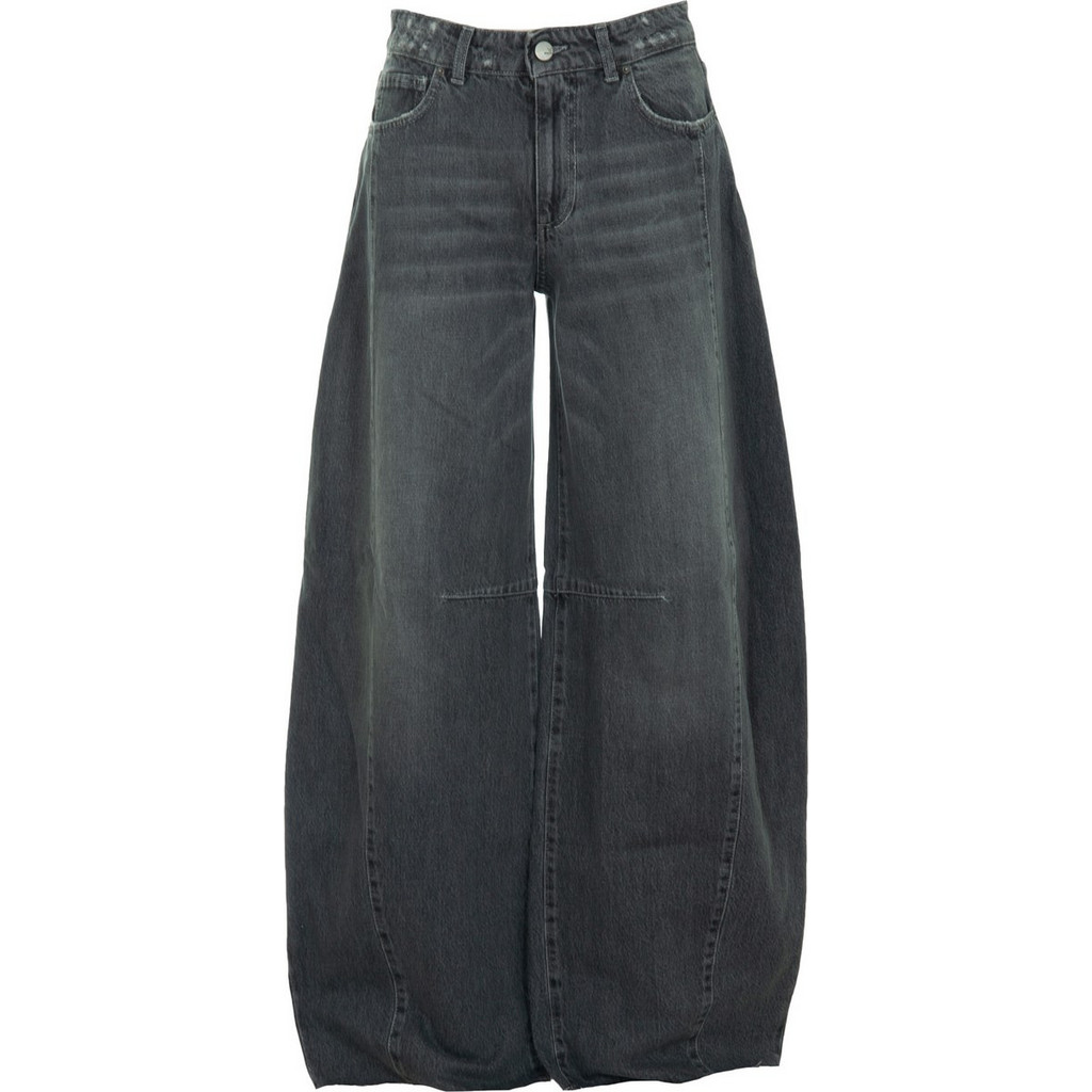 Noir & Bleu Ψηλόμεσο Γυναικείο Τζιν Παντελόνι Barrel Εφαρμογή Navy Μπλε ...