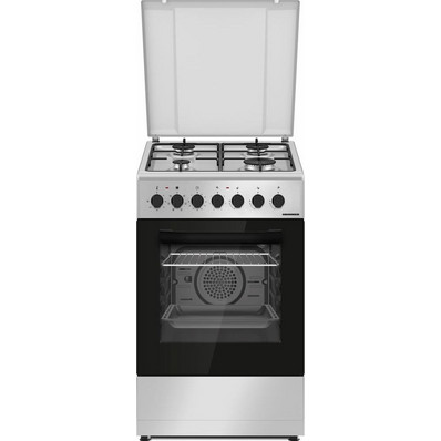 Heinner HFSC-S60LITGC-SL Κουζίνα Ηλεκτρική 43lt με Εστίες Αερίου 60cm ...
