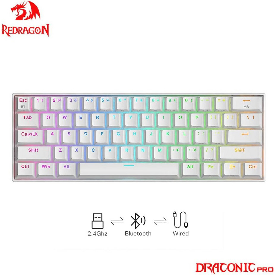 Redragon K530 Draconic Pro Ασύρματο Μηχανικό Gaming Πληκτρολόγιο 60% με ...