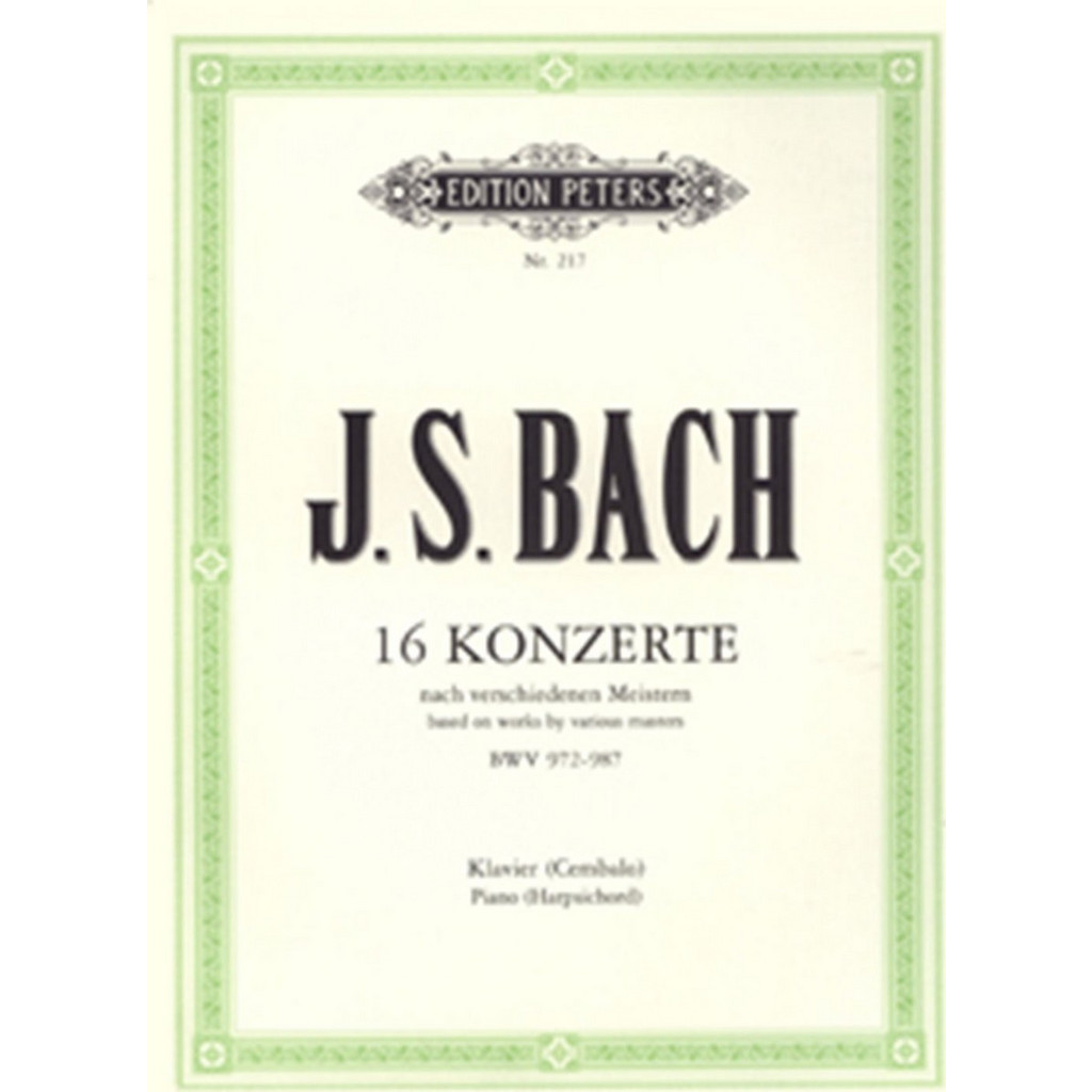 16 Konzerte nach verschiedenen Meistern BWV 972-987 - Johann Sebastian ...