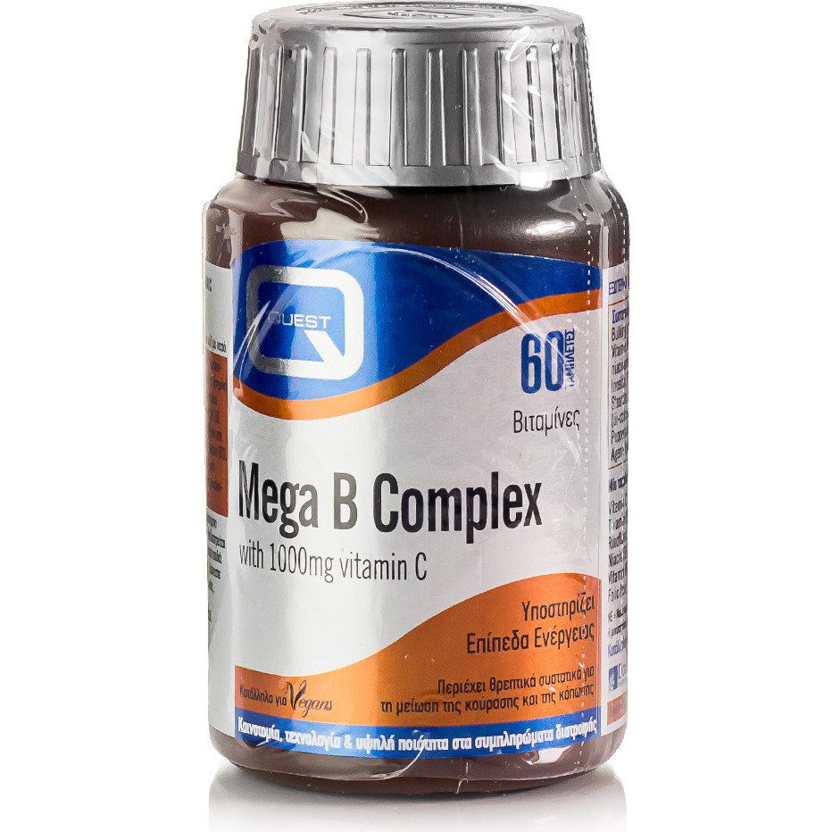 Quest Mega B Complex Plus C 1000mg 60 Ταμπλέτες | BestPrice.gr
